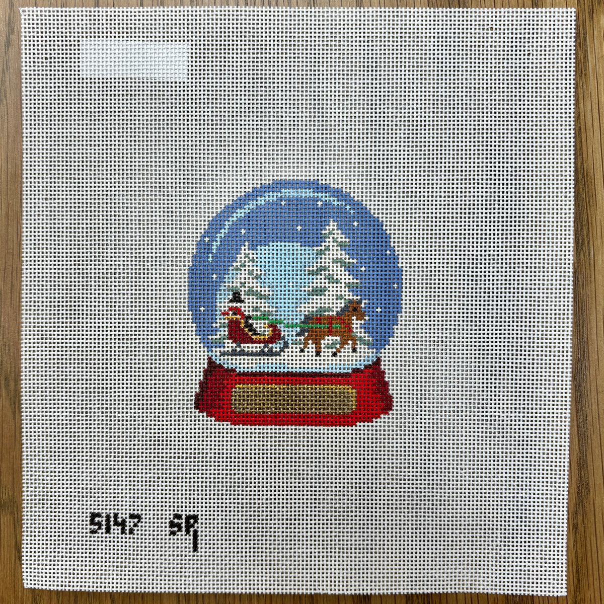 Snow Globe, Sleigh Ride – Susan Roberts Needlepoint