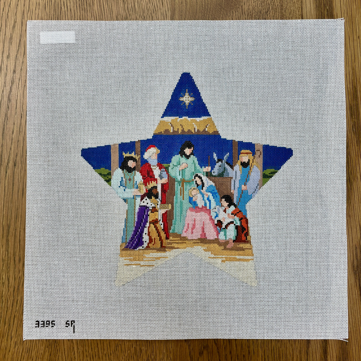 Star Nativity, Tree Topper – Susan Roberts Needlepoint