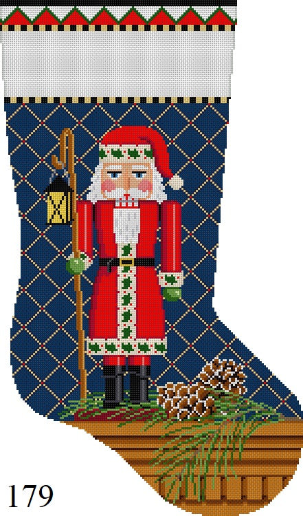 Nutcracker, Santa, Stocking – Susan Roberts Needlepoint