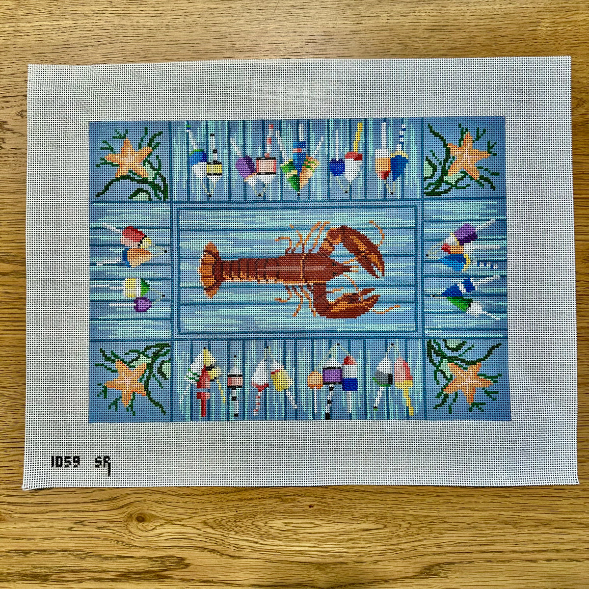 Lobster and Buoys - 13 mesh – Susan Roberts Needlepoint