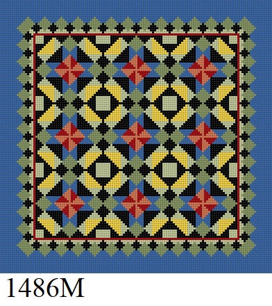 Colonial Garden, 10" Quilt - 13 mesh – Susan Roberts Needlepoint