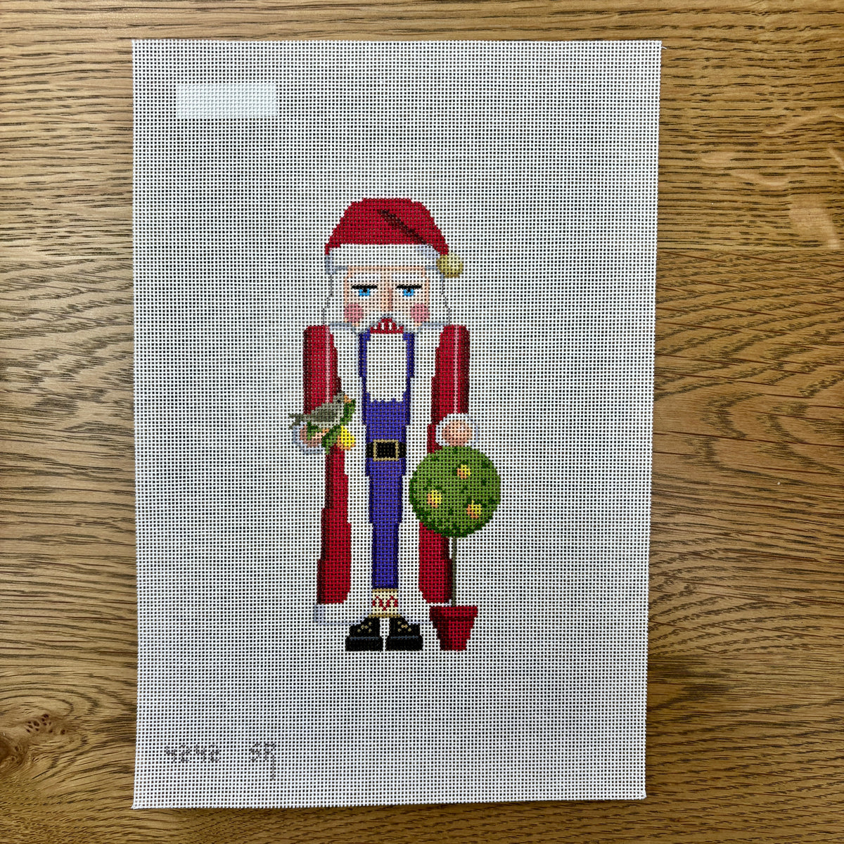 Nutcracker, Pear Tree Santa - 18 mesh – Susan Roberts Needlepoint